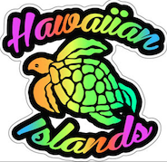 Rainbow Honu Decal – Nalu Blue Hawaiian Decals
